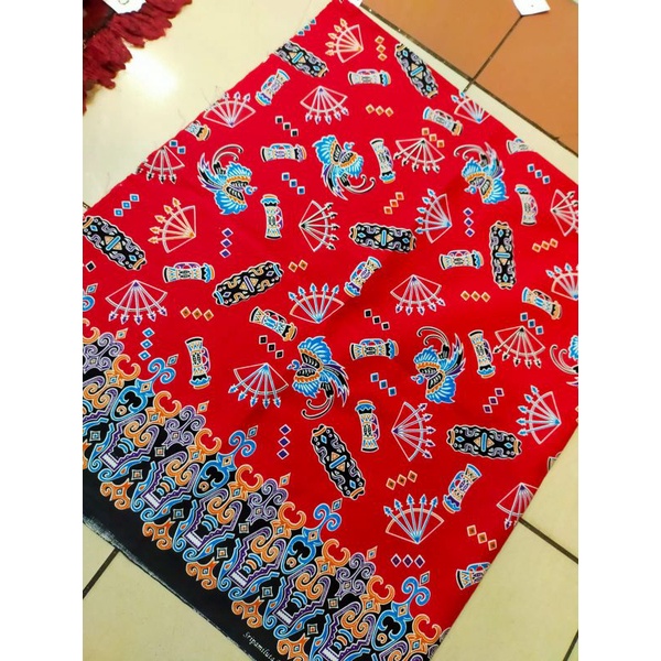 Jual BAHAN BATIK KATUN MOTIF CENDRAWASIH // BATIK KATUN PAPUA // KAIN ...