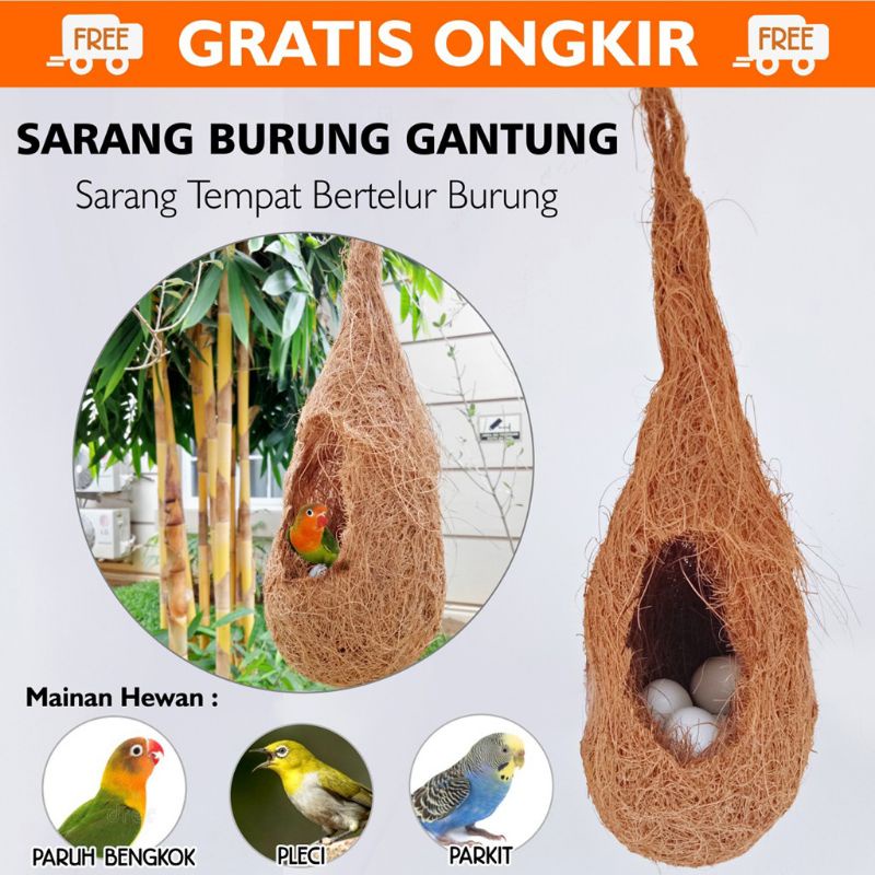 Jual Sarang Burung Love Bird Sarang Sabut Kelapa Shopee Indonesia 