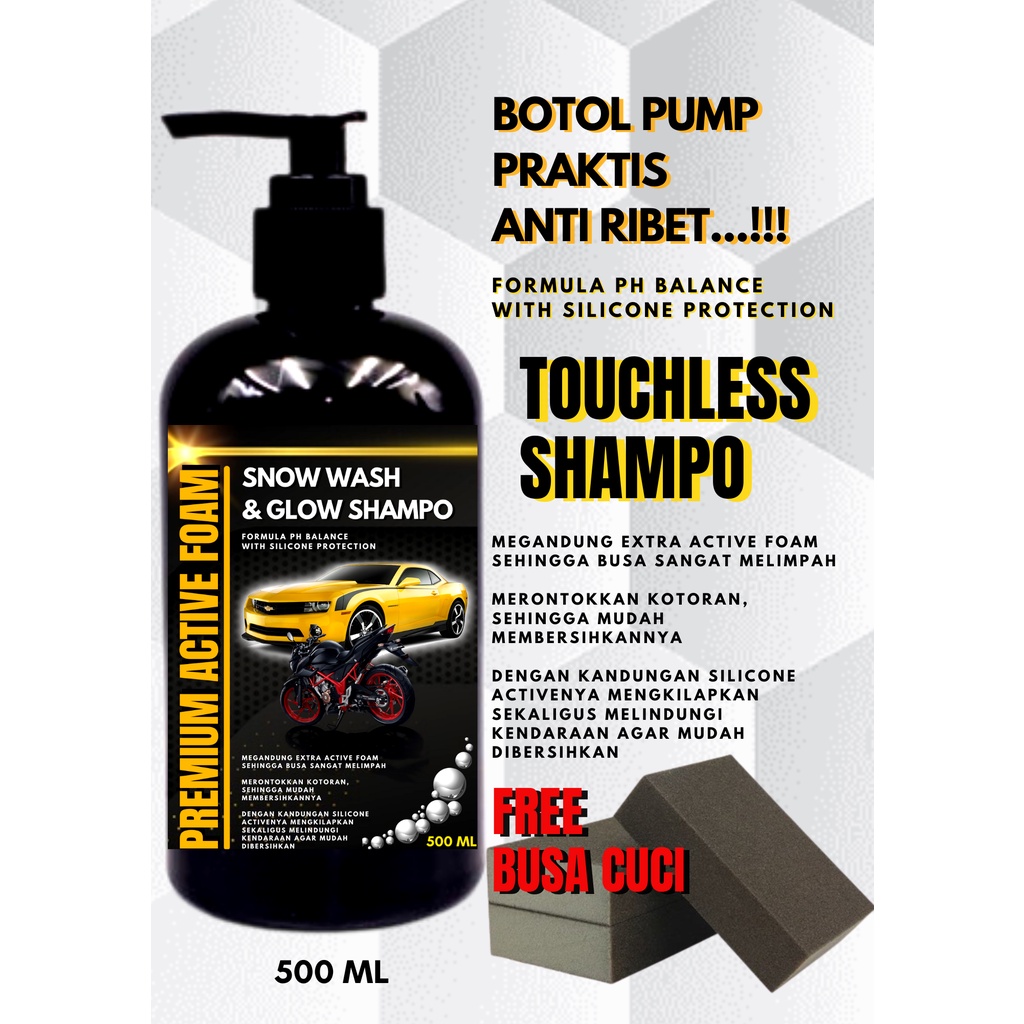Jual Shampoo Mobil Motor PH Balance - Wash & Wax Shampoo - Touchless ...
