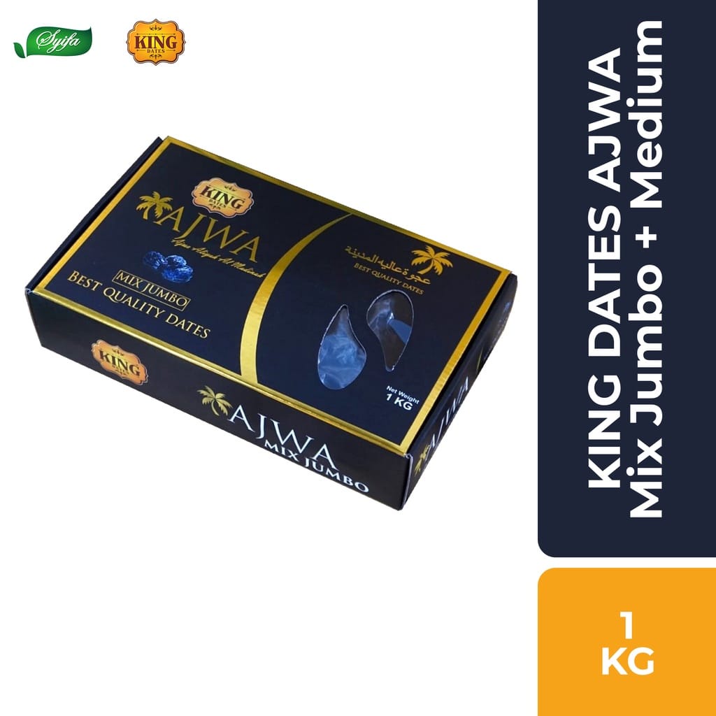 Jual KING KURMA AJWA ALIYAH MADINAH Mix Jumbo 1kg KING Ajwa Pack Box ...
