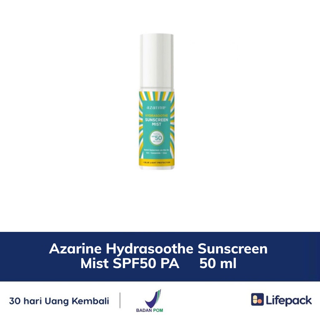 Jual Azarine Hydrasoothe Sunscreen Mist SPF50 PA++++ - 50 ml - Tabir ...