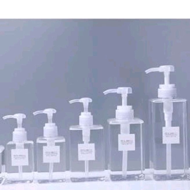 Jual Botol Kotak PUMP 500ML 200ML | Bottle PET Wadah isi ulang sabun cair hand sanitizer lotion ...