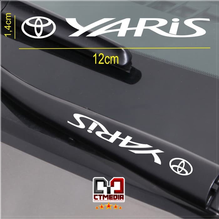 Jual Stiker Wiper Mobil Logo Toyota Yaris- Car Decal Sticker ...