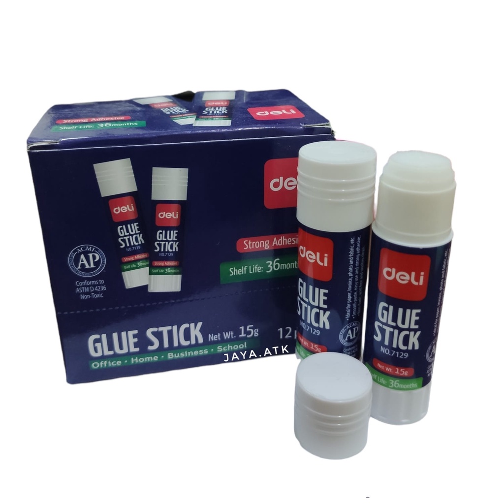 Jual LEM STIK KERTAS 15 GRAM DELI 7129 GLUE STICK LEM PUTIH KERTAS ...