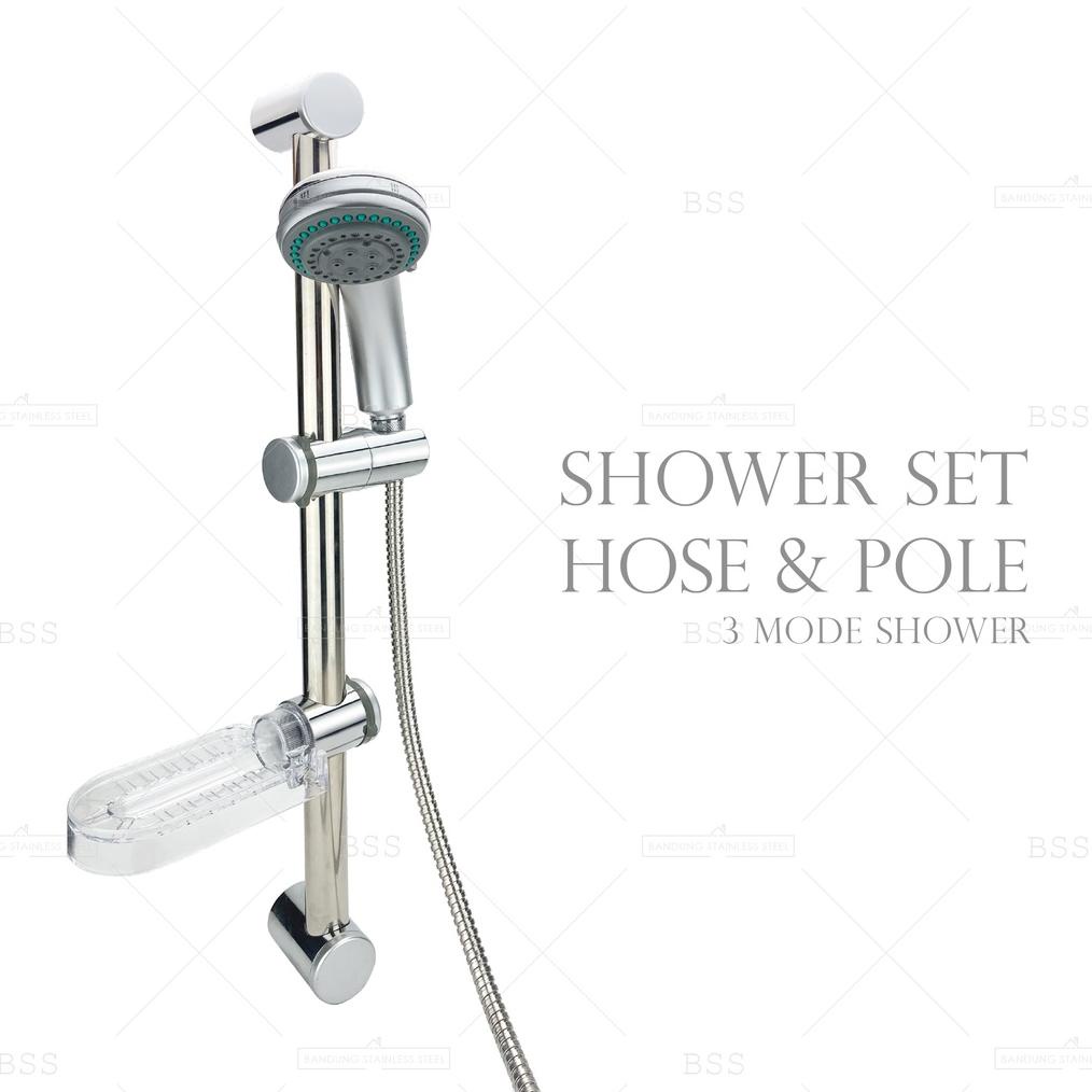 Jual Paket Hand Shower Set 60cm Tiang Stainless Standing Tinggi Kamar ...