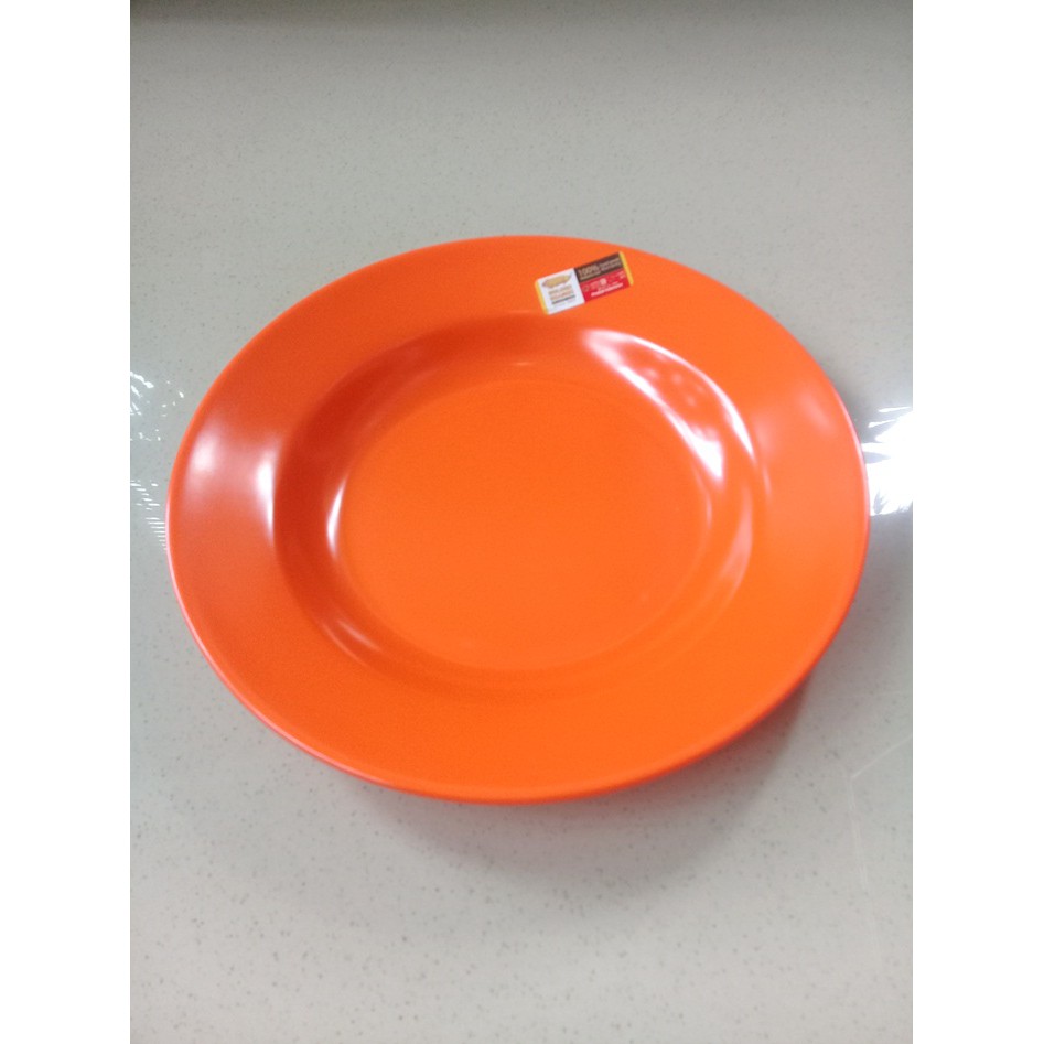 Jual Piring Makan Cekung 9" Orange Melamine - Golden Dragon P0109 ...