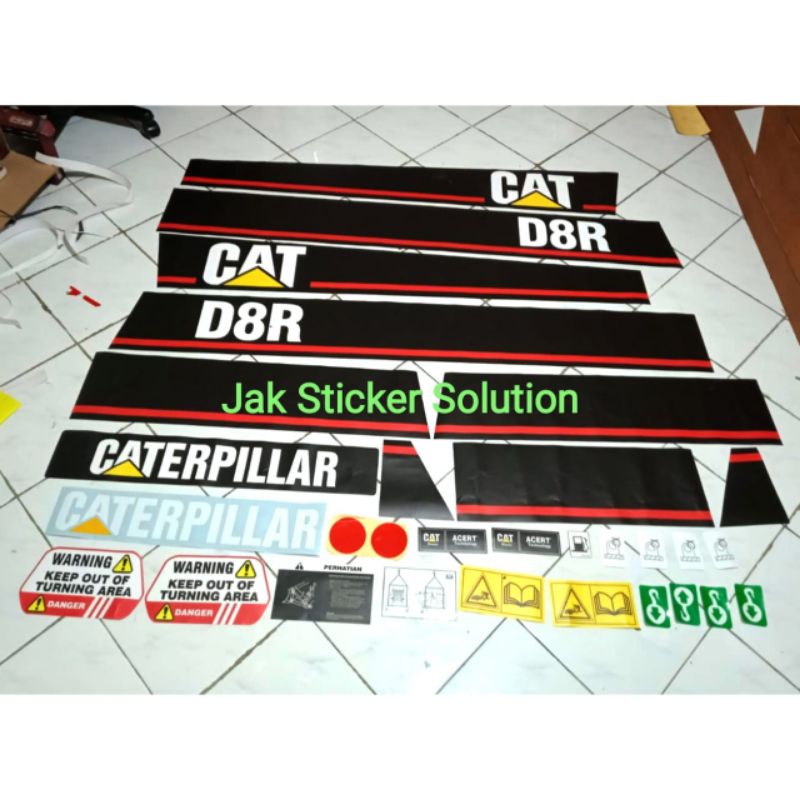 Jual Stiker Dozer Caterpillar Cat D8R Sticker Alat Berat series 2 ...