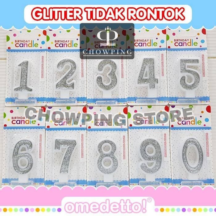 Jual Lilin Angka Ulang Tahun / Happy Birthday GLITTER SILVER | Shopee ...