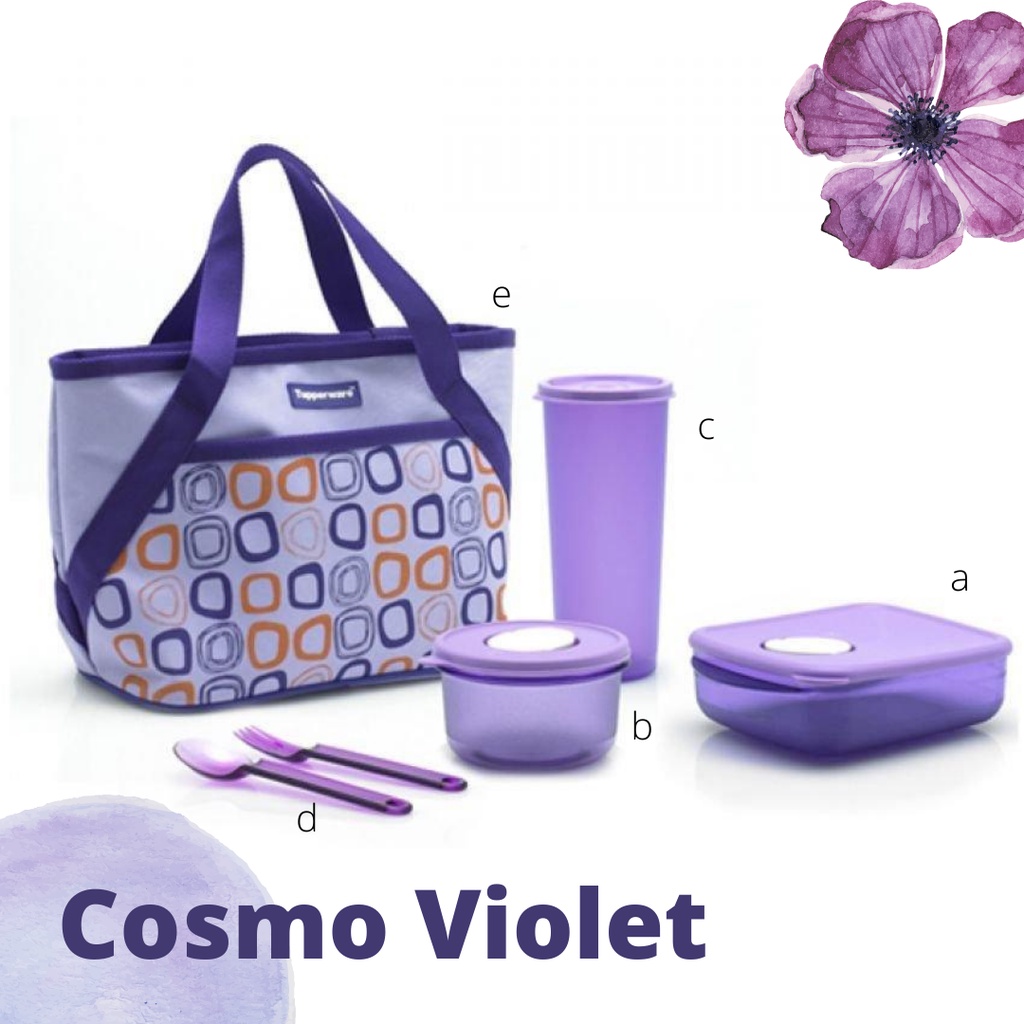 Jual Cosmo Violet / Paket Bekal Makan Tupperware Original Termurah ...