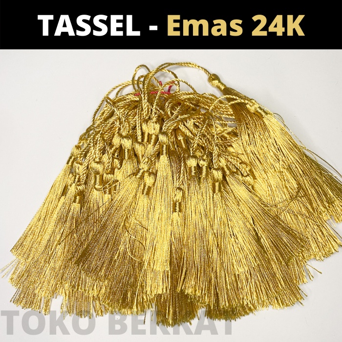 Jual (10 PCS) Tasel / Tassel / Tessel Rumbai Emas Tua | Shopee Indonesia