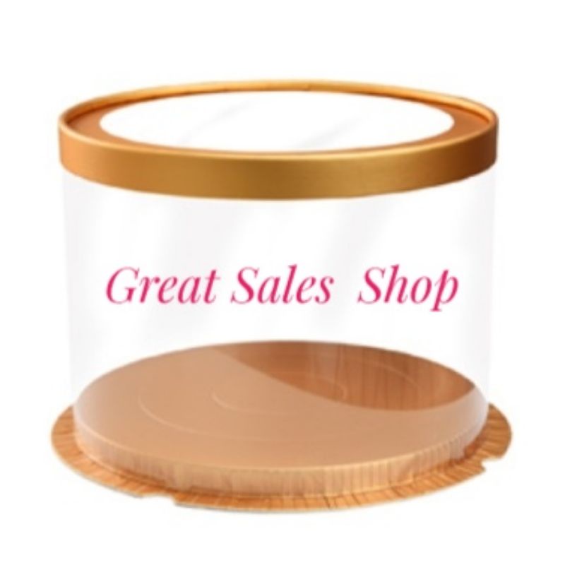 Jual Cake Box Bulat Dus Kue Bulat Kotak kue Bulat Transparant Mika PET ...