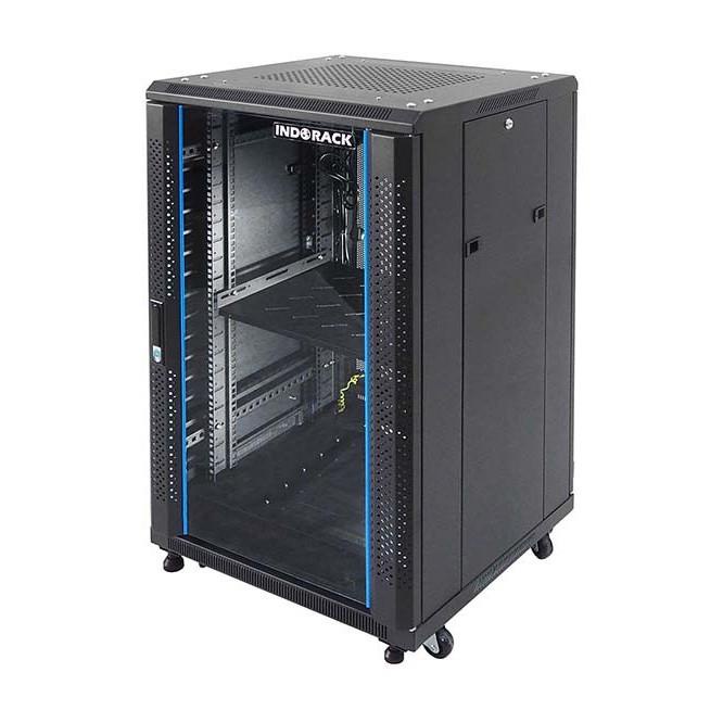 Jual Rack Server Close Rack 20U Depth 600mm Indorack Glass Door IR6020G ...