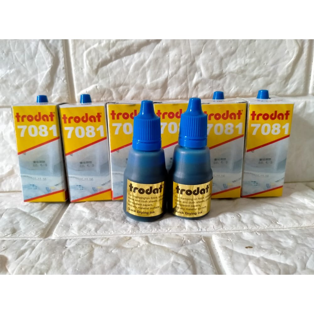 Jual Tinta Permanen Trodat 7081 Biru | Shopee Indonesia
