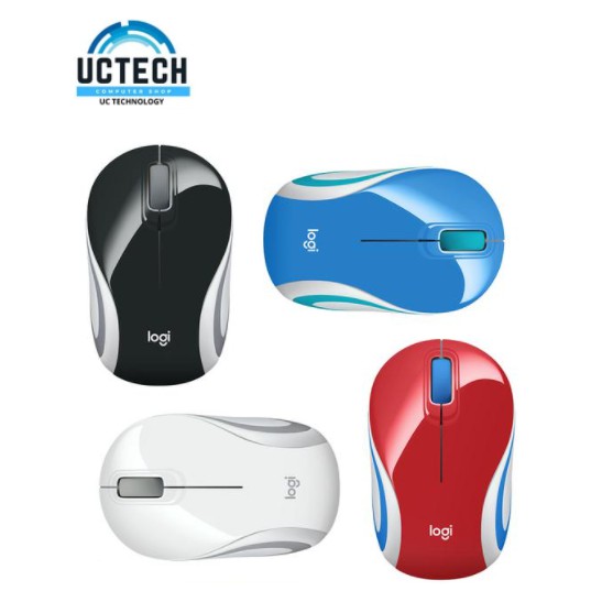Jual LOGITECH MOUSE M 187 WIRELESS - BLACK WHITE RED BLUE | Shopee ...