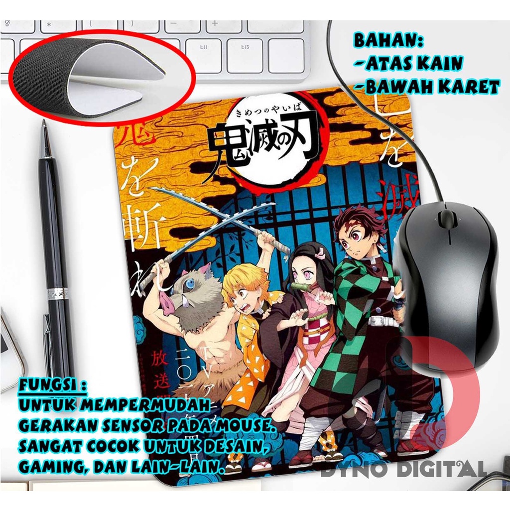 Jual Mouse pad Custom Demon Slayer (Kimetsu no Yaiba) DS003 Game Gaming ...