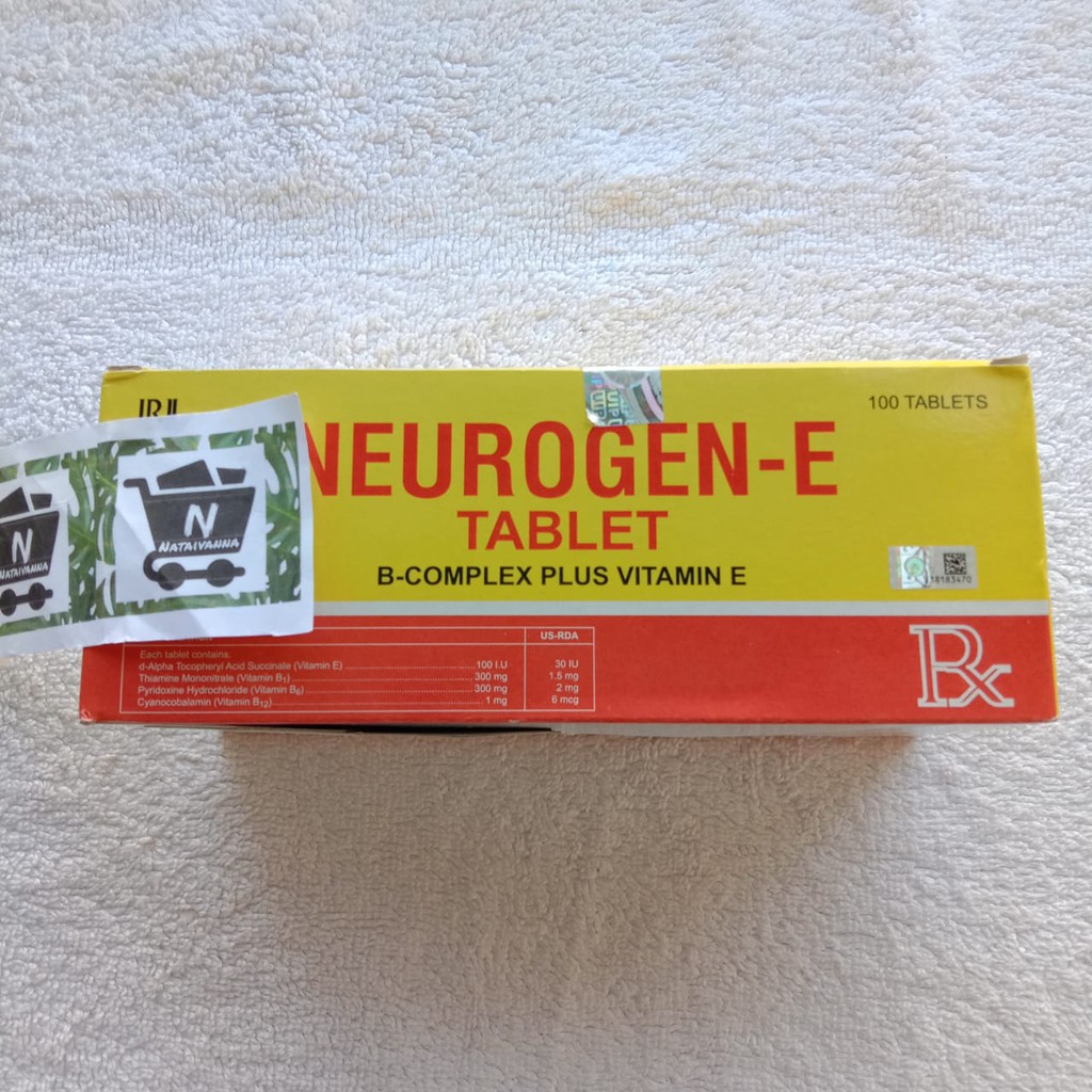 Jual Neurogen-E Tablet B-Complex Plus Vitamin E 100 Tablets | Shopee Indonesia