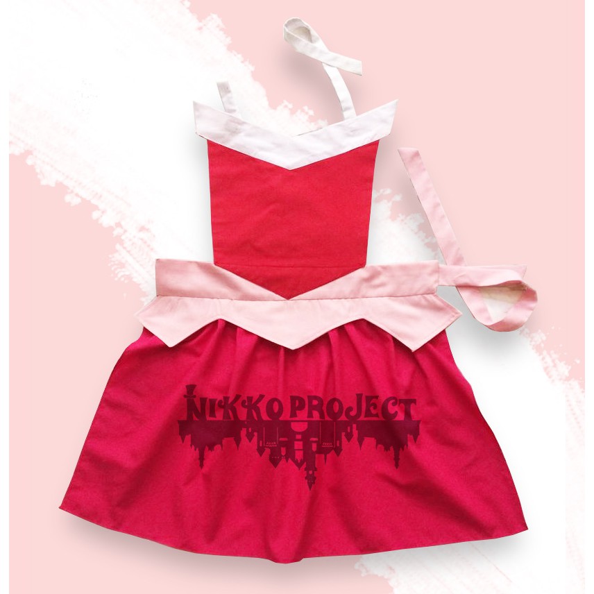 Jual NIKKO - Celemek Princess Aurora Pink Apron Anak Dewasa Karakter ...