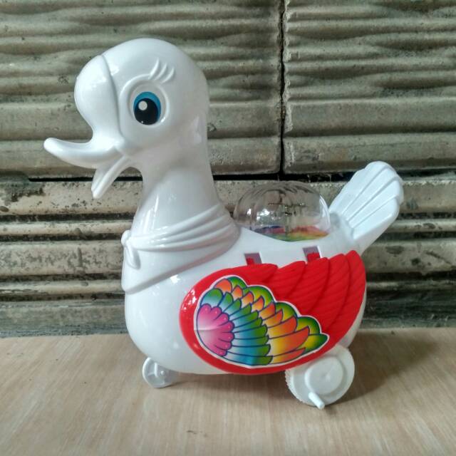 Jual Mainan Bebek Tarik Jalan ada Lampunya / mainan Duck Tarik jalan ...