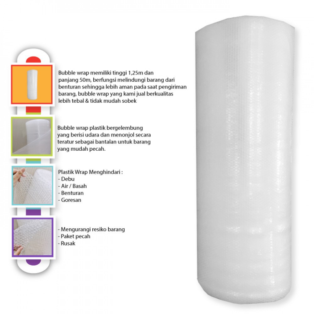 Jual Bubble wrap high quality tidak mudah pecah paket 1 METER (LEBAR ...