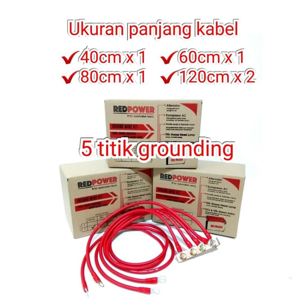 Jual Kabel Ground 8 Awg Untuk Mobil 5 Titik Grounding Merah - Redpower ...