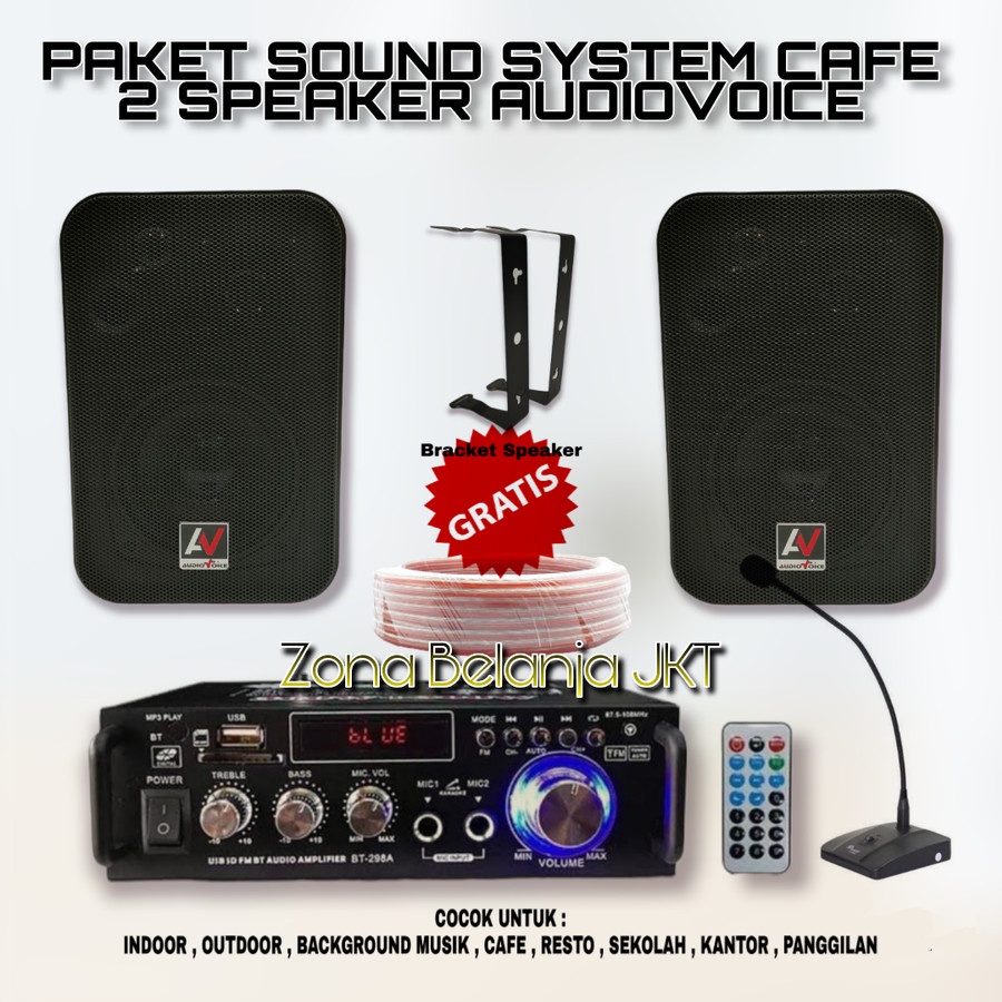 Jual Paket Sound System Indoor Cafe Resto Klinik 2 Speaker Audiovoice ...