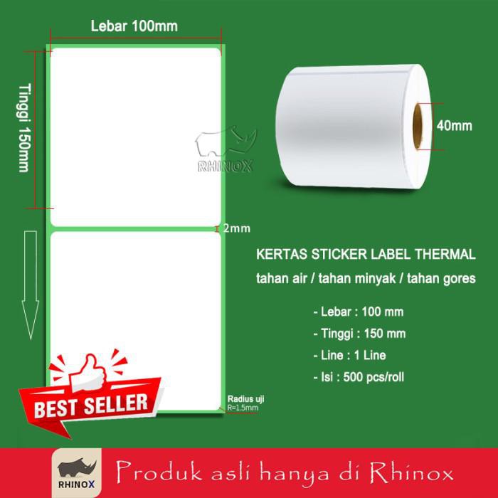 Jual Kertas / Label Barcode Tahan Air Tahan Minyak Tahan Gores Sticker ...