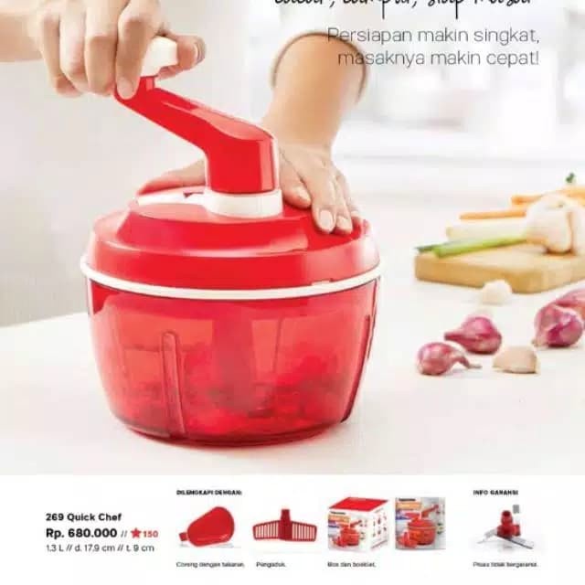 Jual Tupperware Quick chef ( chopper / alat pencacah bumbu / mixer ...