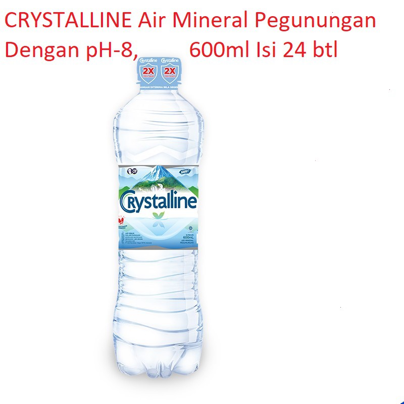 Jual CRYSTALLINE AIir Mineral Pegunungan pH-8 1.5 LTR (1 Dus isi 12 Botol) | Shopee Indonesia