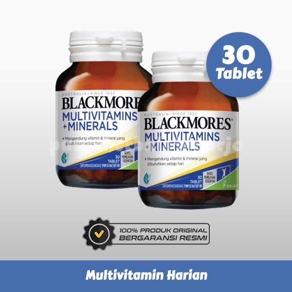 Jual Blackmores Multivitamins + Minerals 30 Tablet Vitamin Harian Kaya Mineral Multivitamin ...