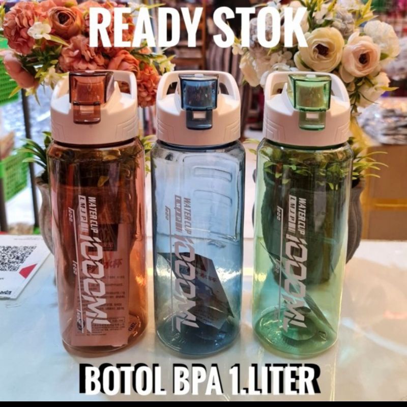 Jual botol minum sport 1 liter botol olahraga botol minum sekolah ...