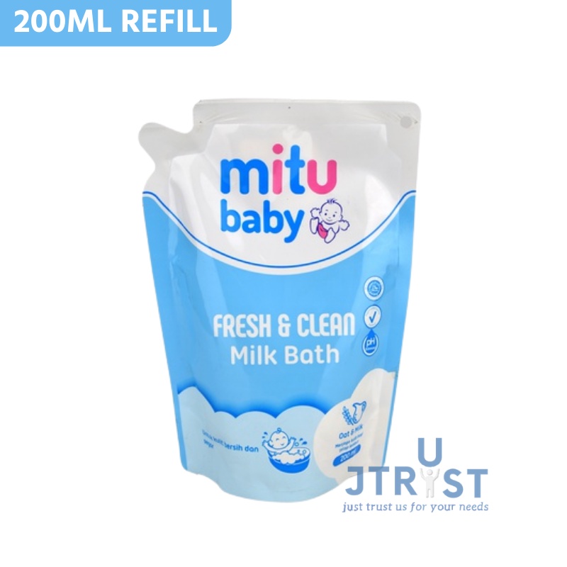 Jual Mitu Baby Milk Bath Kemasan Botol Dan Refill | Shopee Indonesia