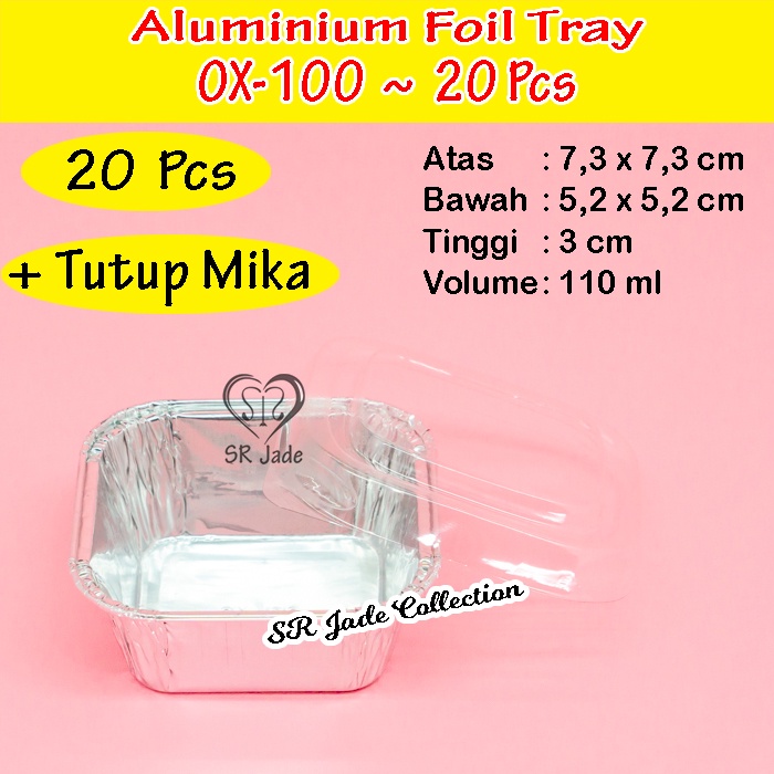 Jual Aluminium Foil Tray OX100 Alumunium Foil Cup OX 100 OX-100 Tutup Mika Macaroni, Schotel ...