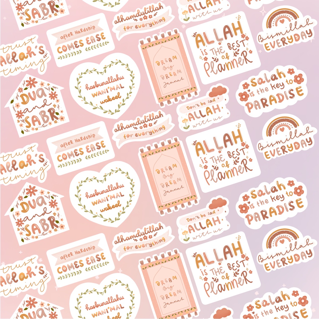Jual 1 PCS QUOTE ISLAMIC by Fromkeydee | Aesthetic Sticker Estetik ...