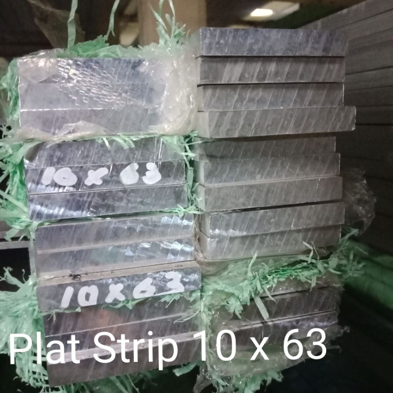 Jual Plat Strip Aluminium 10mm x 63mm x 1000mm / strip alumunium ...