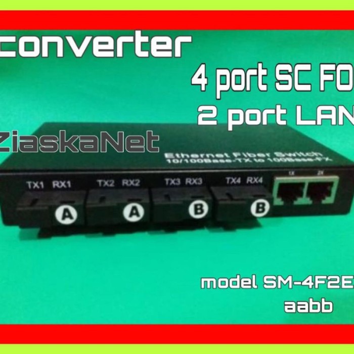 Jual Media Converter 4FO-2LAN Switch Fiber Optic Optik 100m 4 port SC FO 2 | Shopee Indonesia
