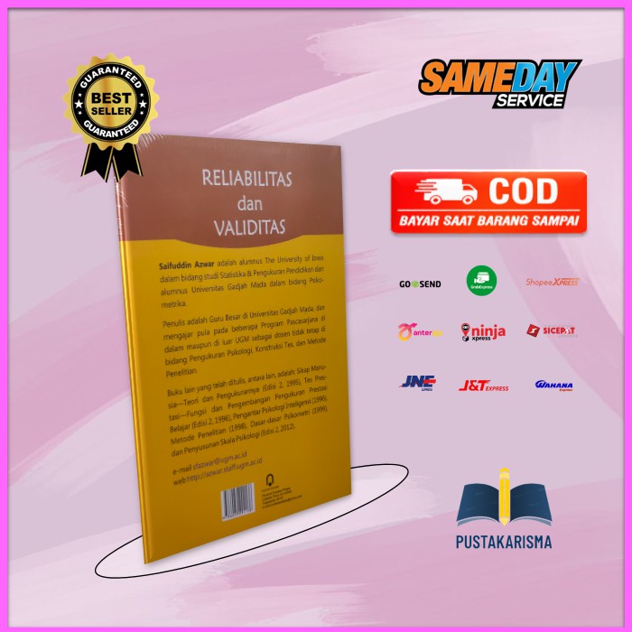 Jual Buku Reliabilitas dan Validitas Edisi 4 karya oleh Saifuddin Azwar ...