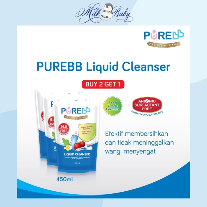 Jual Pure BB Liquid Cleanser Refill 450ml Combo ( Buy 2 Get 1 ...