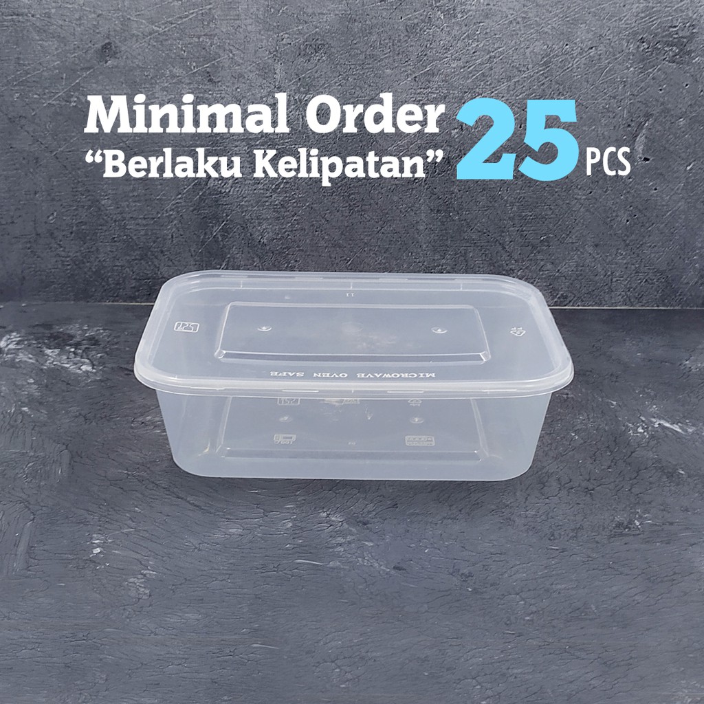 Jual Thinwall 650ml Rectangle Food Container Kotak Makan Plastik