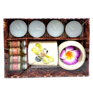 Jual Paket Essential Oil Plus Burner dan 4 Lilin 4 Aroma Terapi Pewangi ...