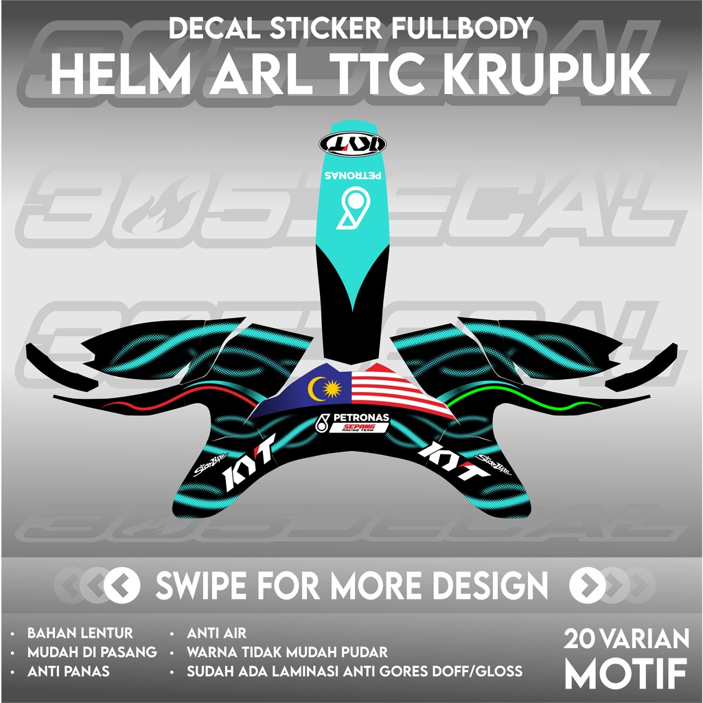 Jual Decal Helm ARL TTC Helm Krupuk Part 1 Bosdecal Sticker | Shopee ...