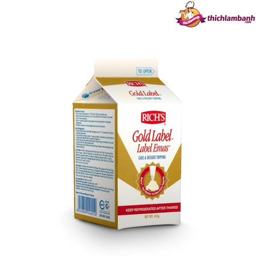 Jual 454g Whipping Cream Rich Gold Label / Rich topping / non-dairy ...