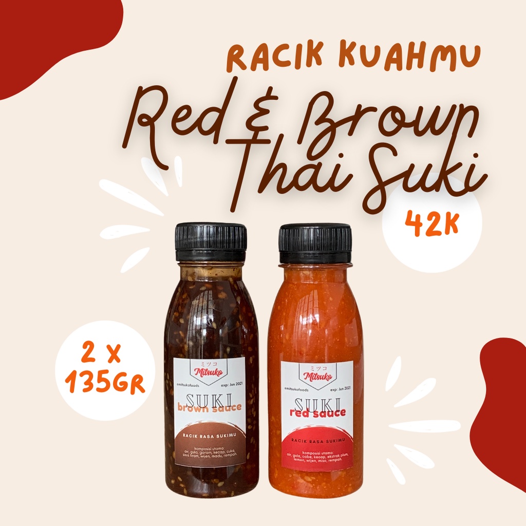 Jual [Best Seller] Suki Sauce MITSUKO Halal PIRT - Red & Brown saos ...