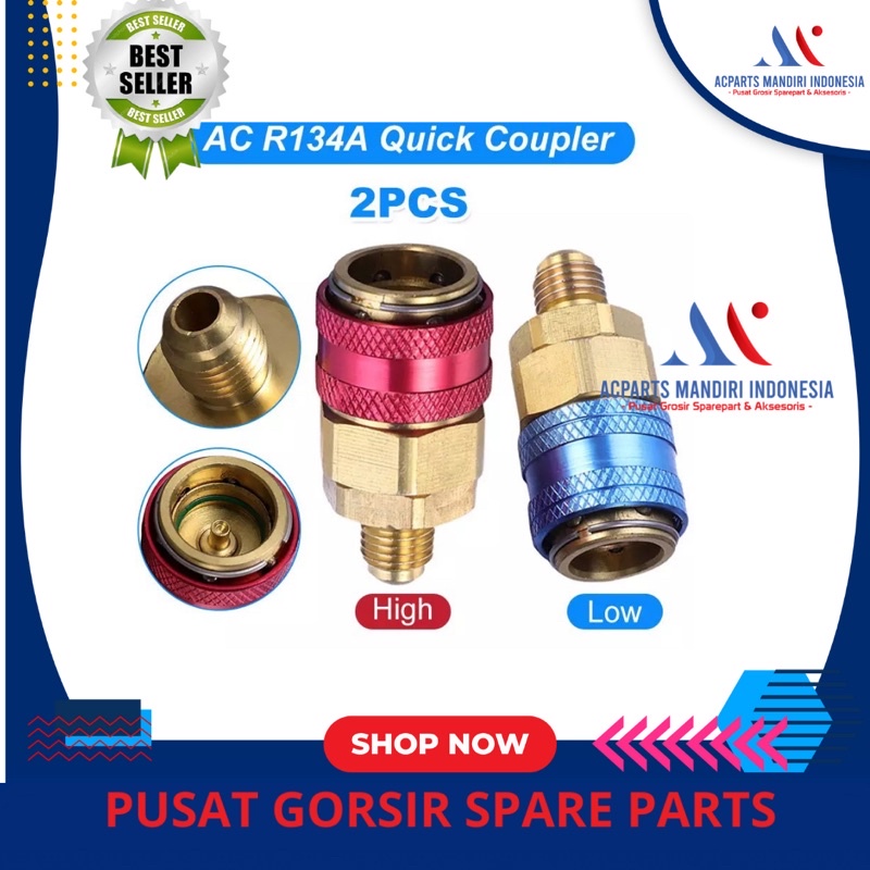 Jual Quick Coupler AC / adaptor AC mobil r134a QC-12 | Shopee Indonesia