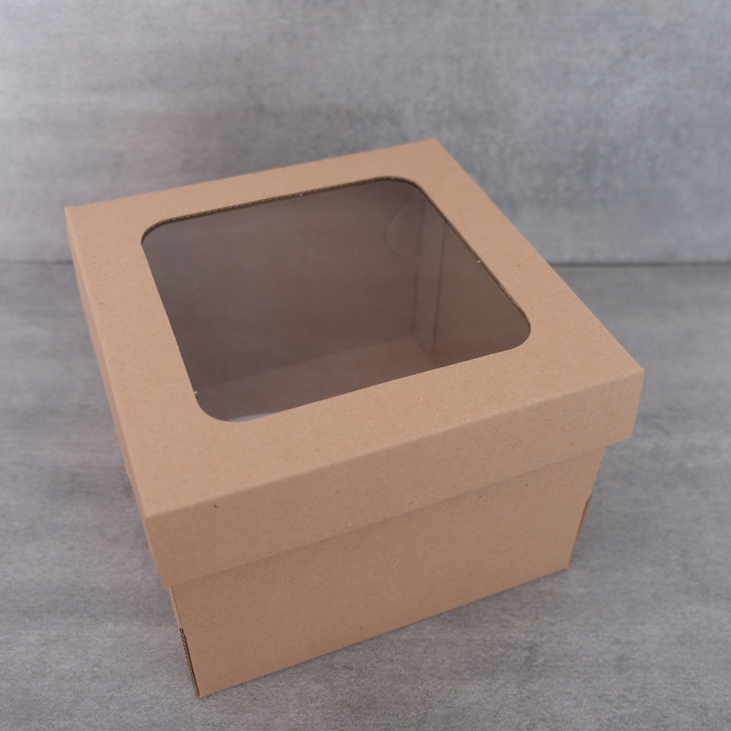 Jual KARTON KARDUS BOX COKLAT WINDOW PACKING KUE / WADAH KOTAK DUS ...