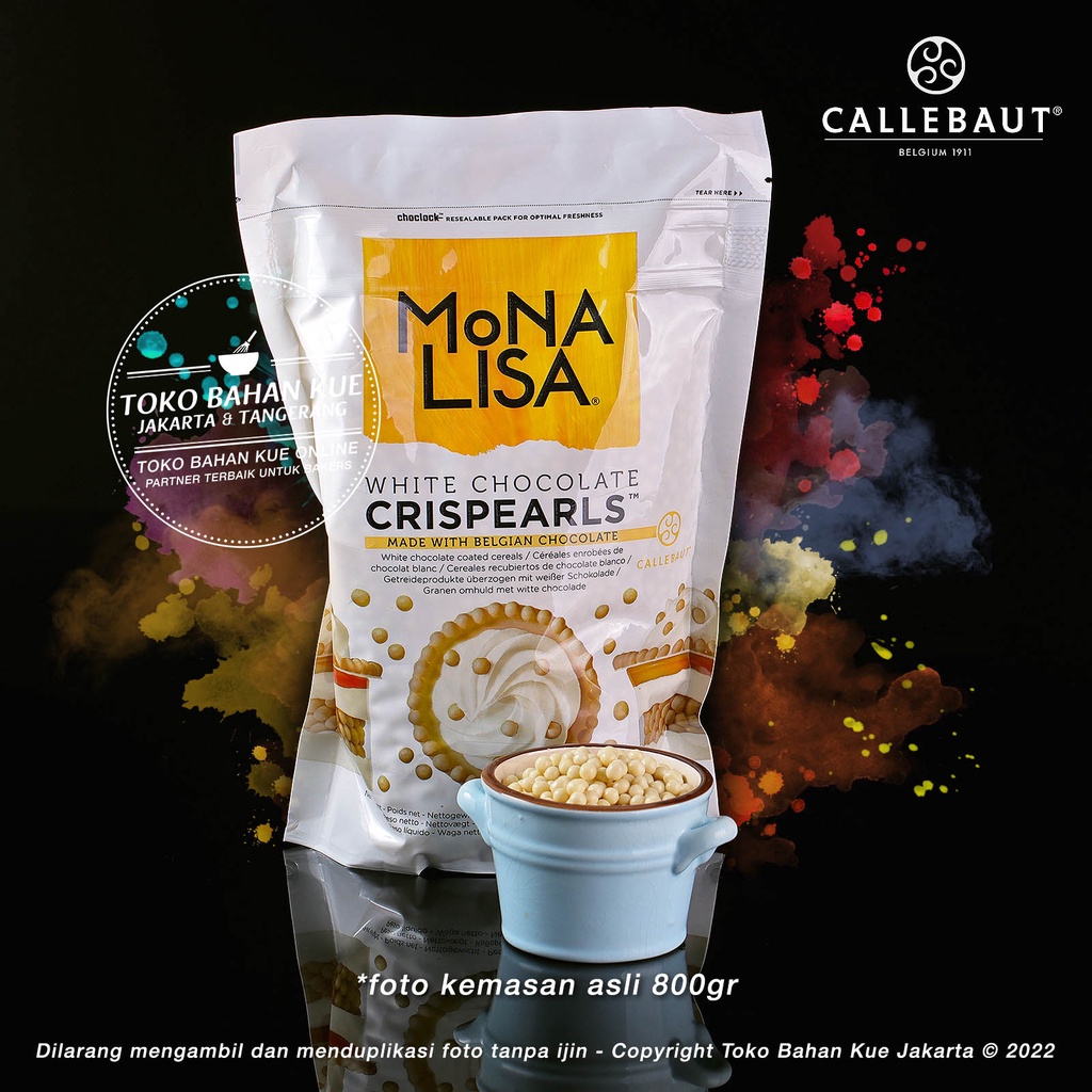 Jual MonaLisa Crispearls White 800gr Kemasan Asli Barry Callebaut ...