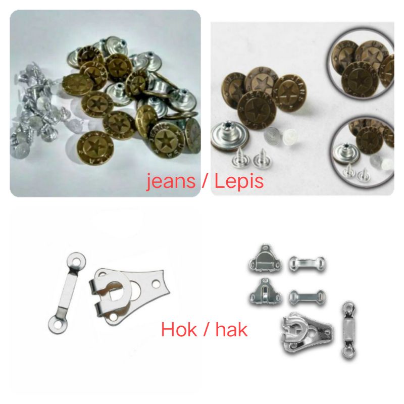 Jual KANCING JEANS / KANCING HAK ISI 12 PCS | Shopee Indonesia