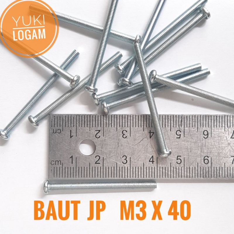 Jual 100 pcs baut M3x40 kepala bulat baut elektronika | Shopee Indonesia