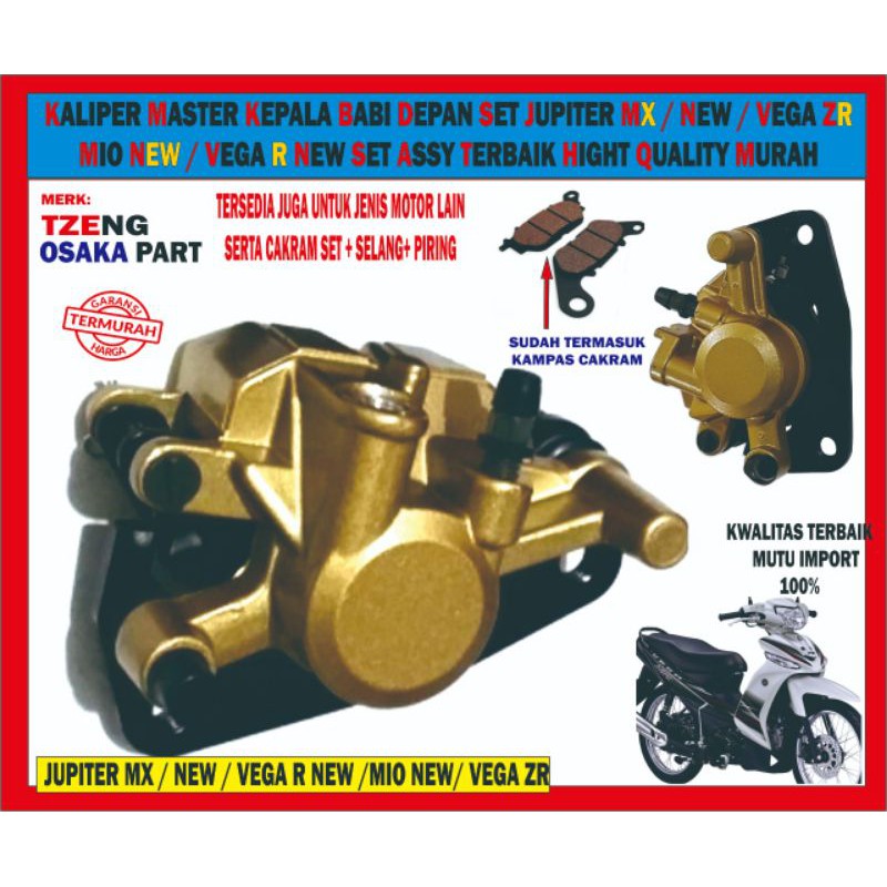 Jual KALIPER MASTER KEPALA BABI DEPAN BAWAH SET JUPITER MX / NEW / VEGA ZR / MIO SOUL KWALITAS ...