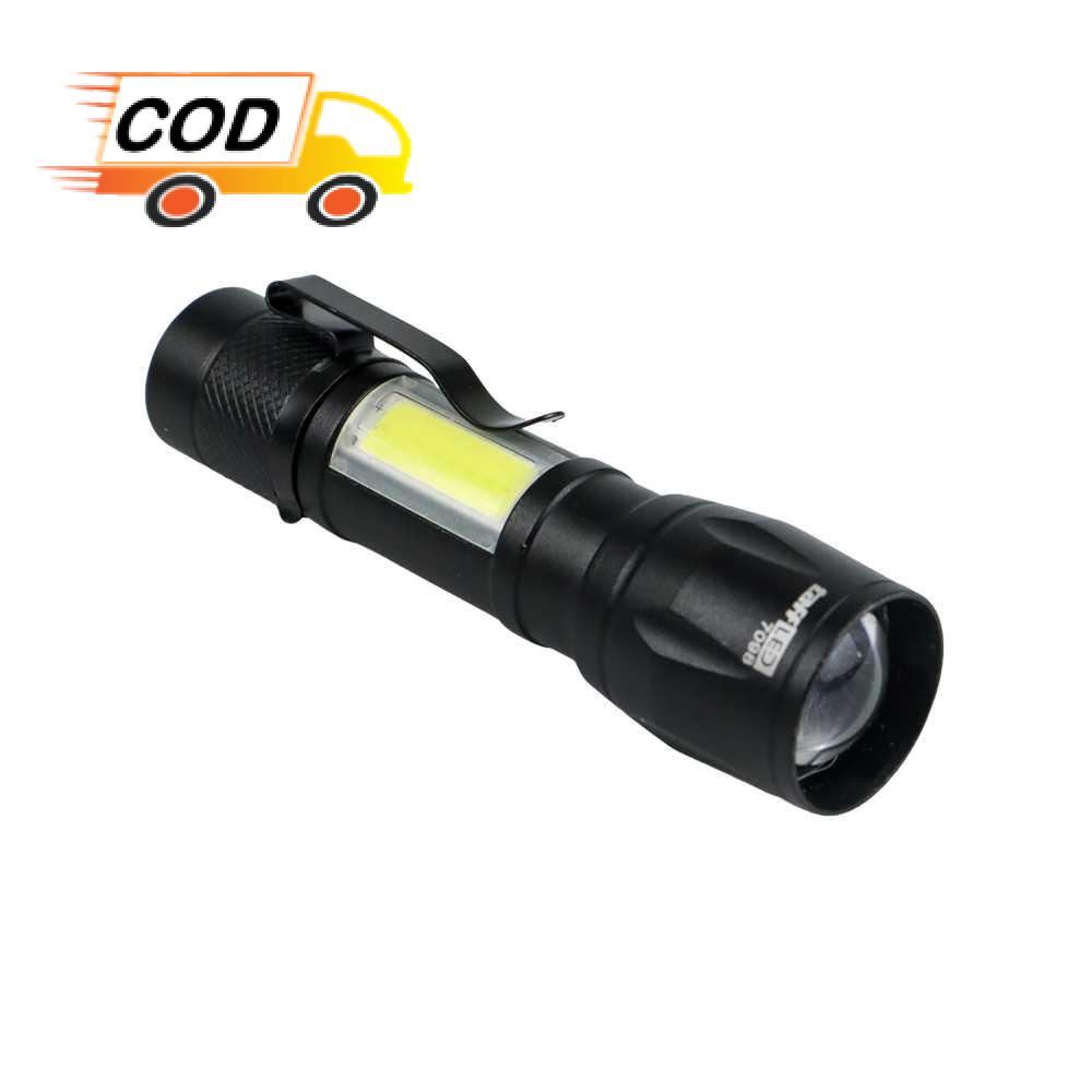 Jual Senter LED Mini USB Rechargeable Q5 COB 350 Lumens 3 Mode Cahaya Zoomable Bahan Aluminium ...