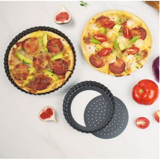 Jual Perforated Pizza Pie Pan / Loyang Pizza Pie Bongkar Pasang - 8inch ...